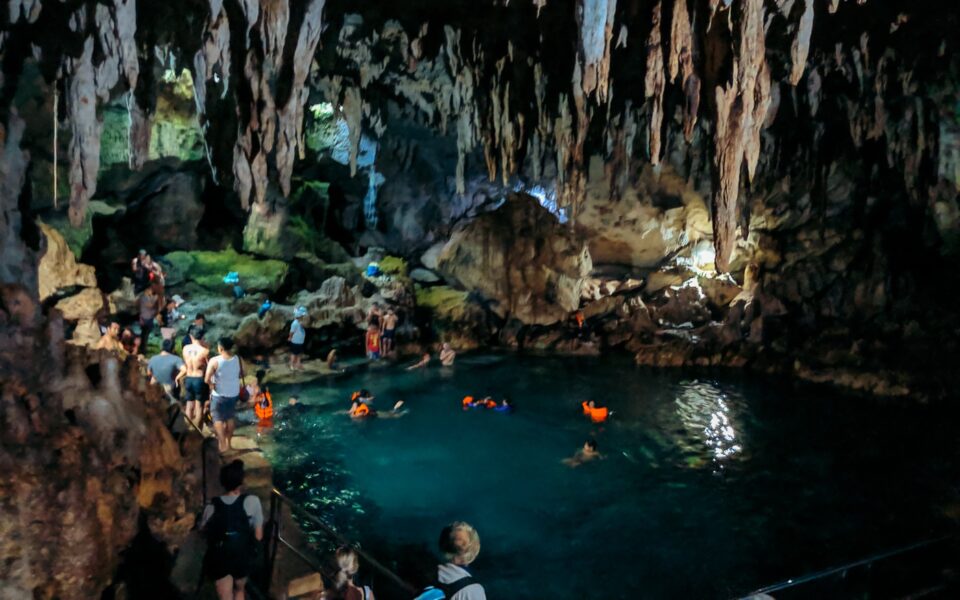 Exploring Hinagdanan Cave on Panglao Island, Bohol