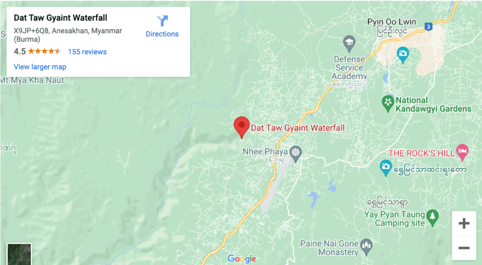 Dat Taw Gyaint Waterfall (Anisakan Falls), Myanmar