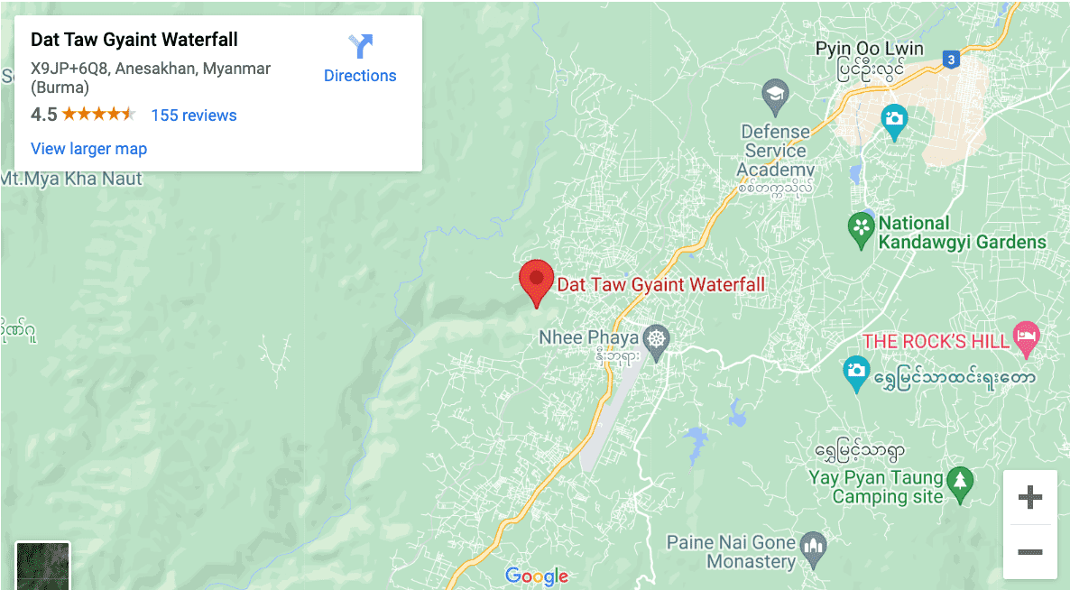 Dat Taw Gyaint Waterfall (Anisakan Falls), Myanmar