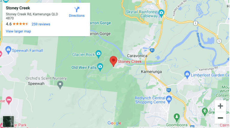 Stoney Creek Falls Cairns - The Kuranda Scenic Rail Waterfall