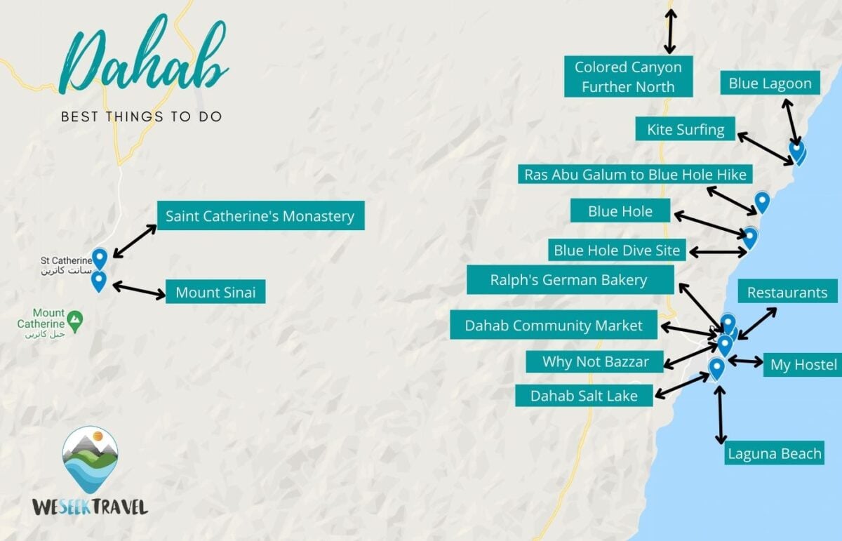 25 Epic Things to do in Dahab, Egypt: Travel Guide + Map