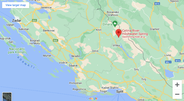 Cetina River Spring (Eye of the Earth) in Croatia