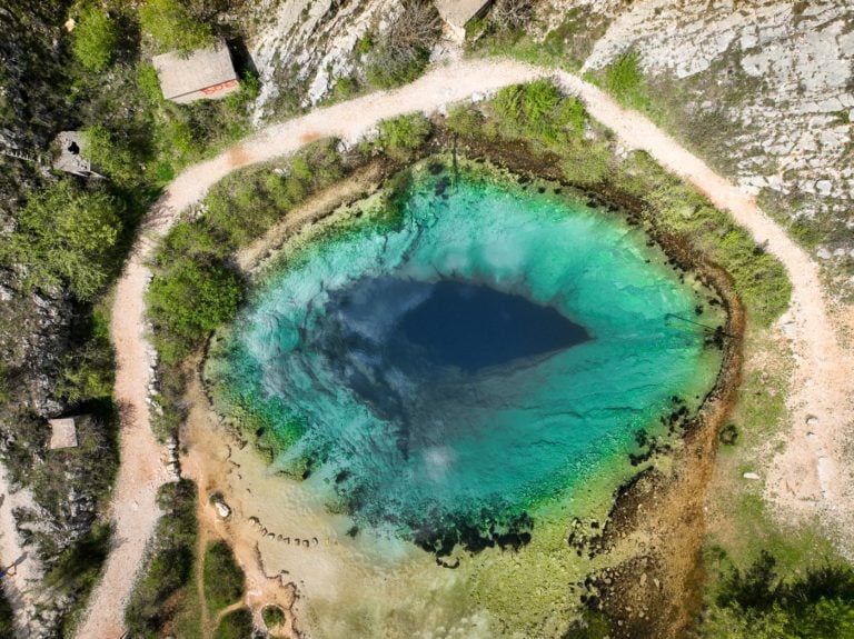 Cetina River Spring (Eye of the Earth) in Croatia