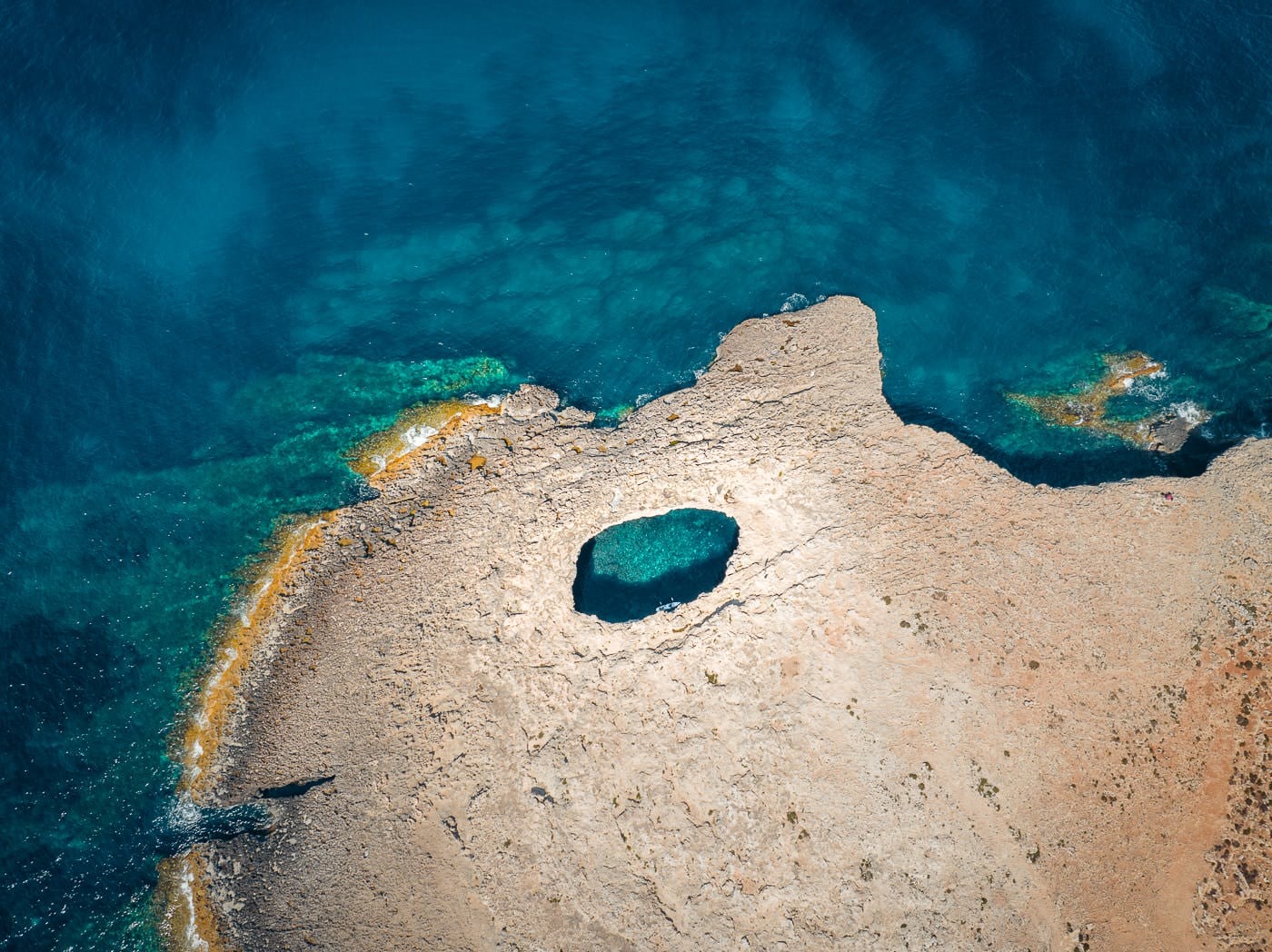 Coral Lagoon Malta - An Incredible Natural Sea Cave – We Seek Travel