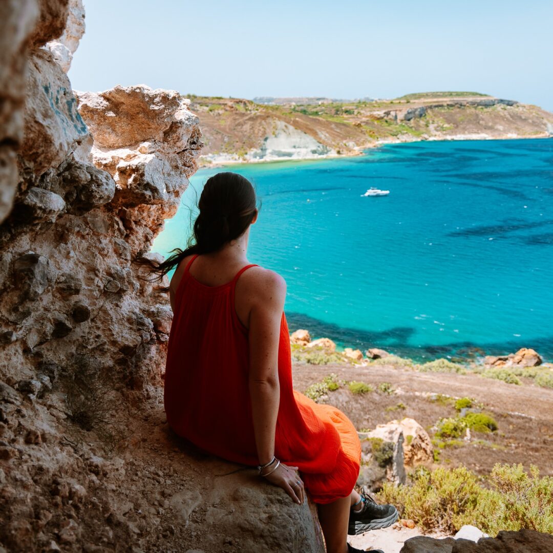 Exploring Tal Mixta Cave Gozo at Ramla Bay - Malta