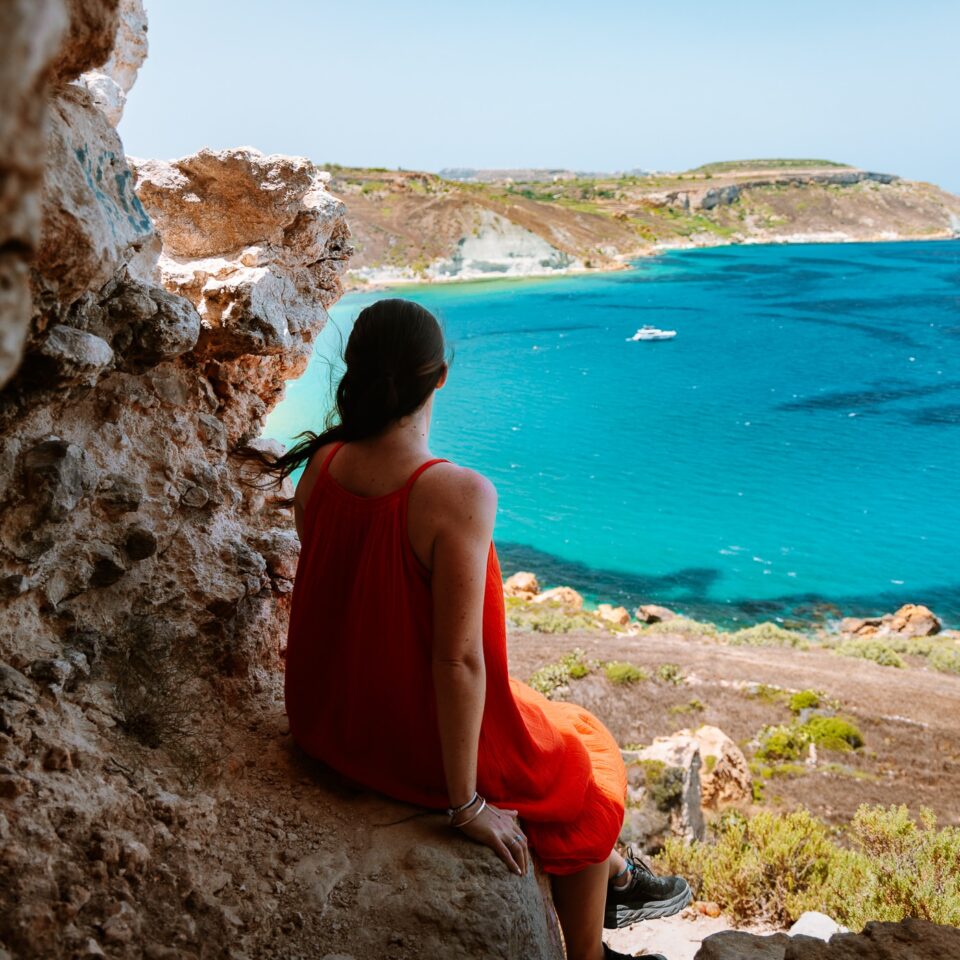 Exploring Tal Mixta Cave Gozo at Ramla Bay - Malta