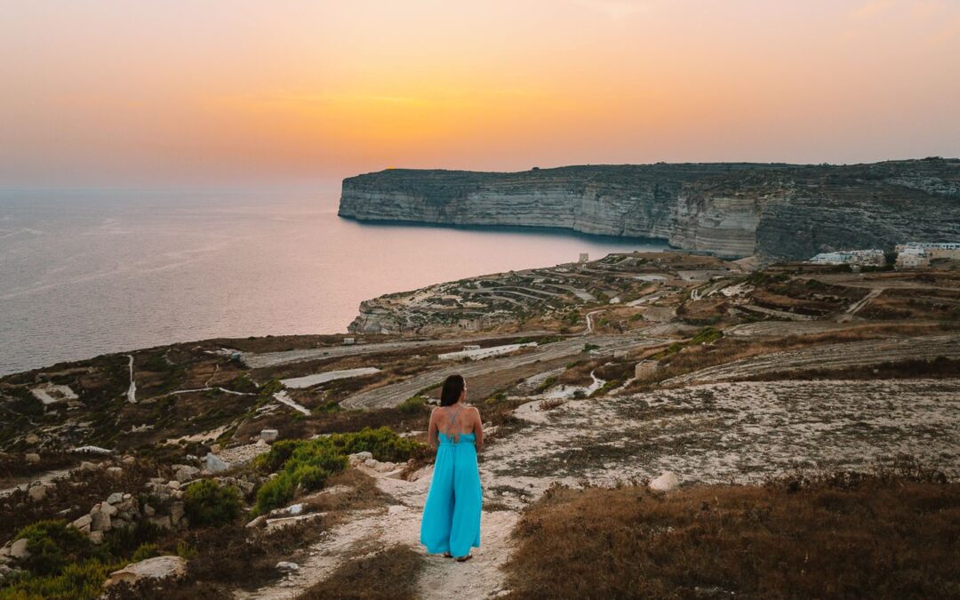 How to Visit the Sanap Cliffs Sunset Viewpoint, Gozo Island