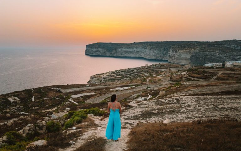 How to Visit the Sanap Cliffs Sunset Viewpoint, Gozo Island