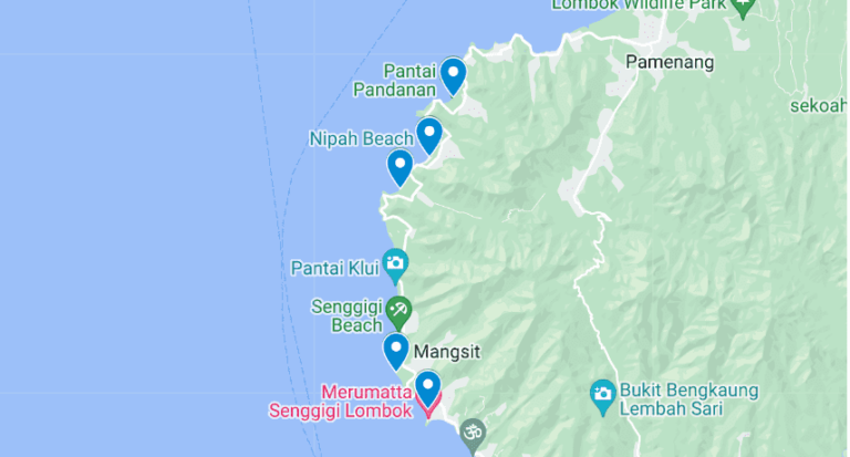 5 Best Senggigi Beaches to Visit in West Lombok + Map