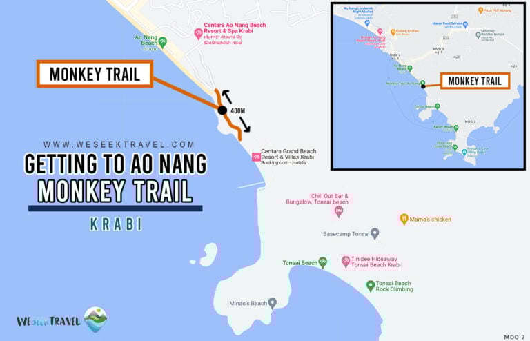 Hiking the Monkey Trail in Ao Nang to Pai Plong Beach, Krabi