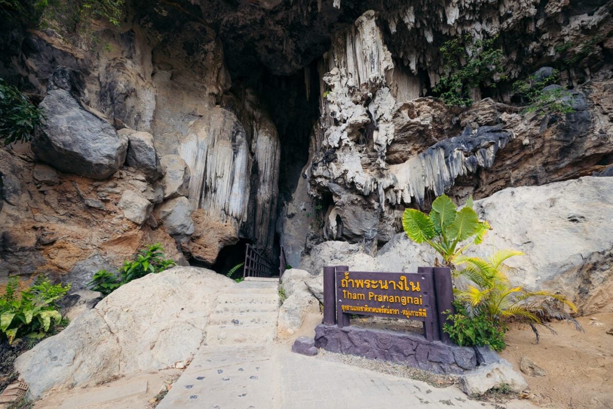Exploring Diamond Cave at Railay Beach (Tham Phra Nang Nai)