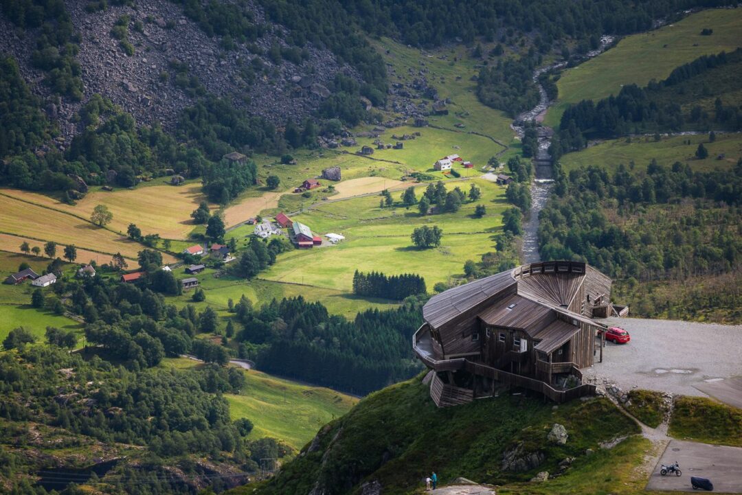 Hiking to the Kjeragbolten Rock in the Kjerag Mountains, Norway