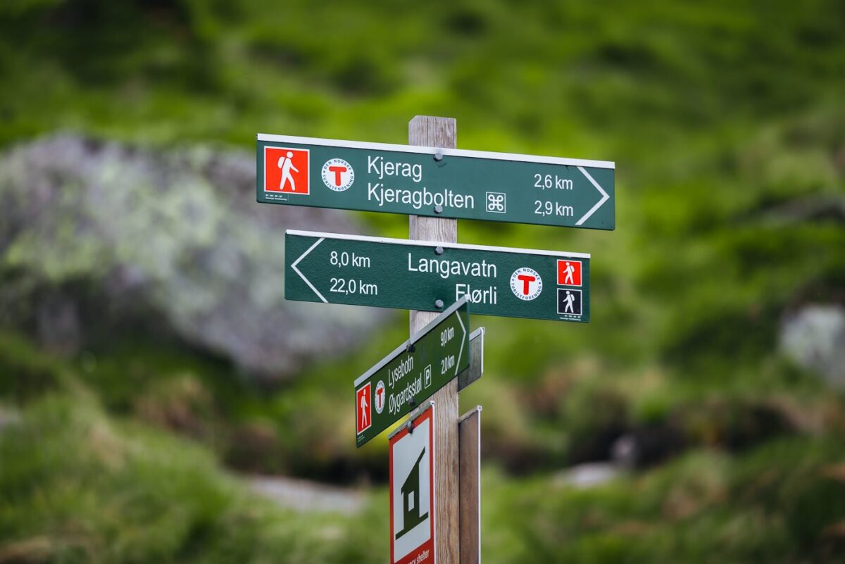 Hiking to the Kjeragbolten Rock in the Kjerag Mountains, Norway