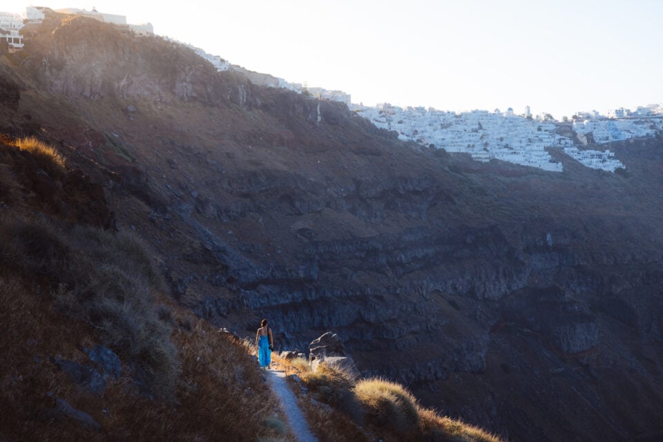 How to Hike to Skaros Rock in Santorini (Imerovigli)