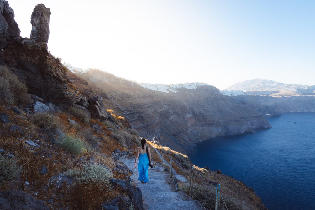 How to Hike to Skaros Rock in Santorini (Imerovigli)