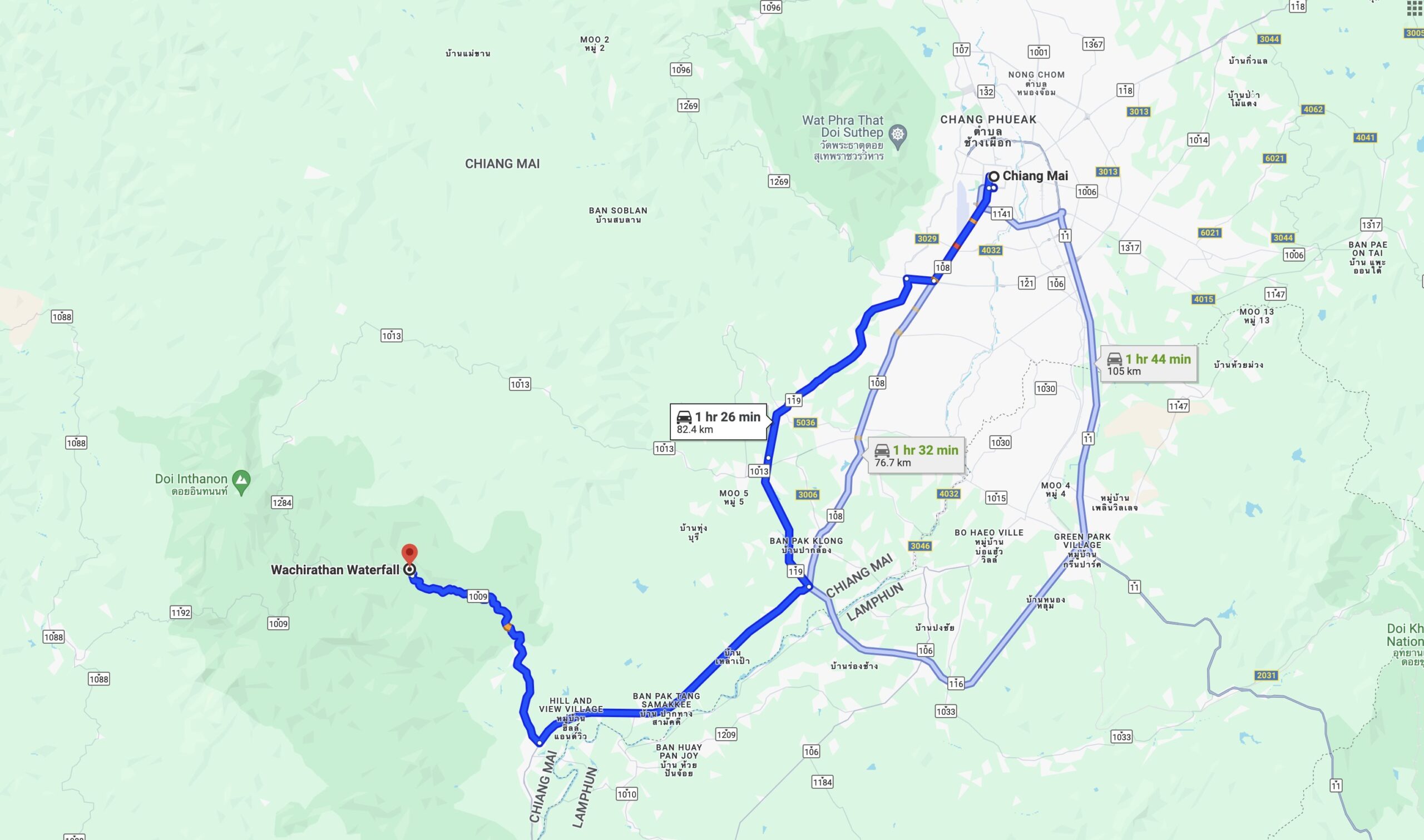 Wachirathan Waterfall in Doi Inthanon, Thailand